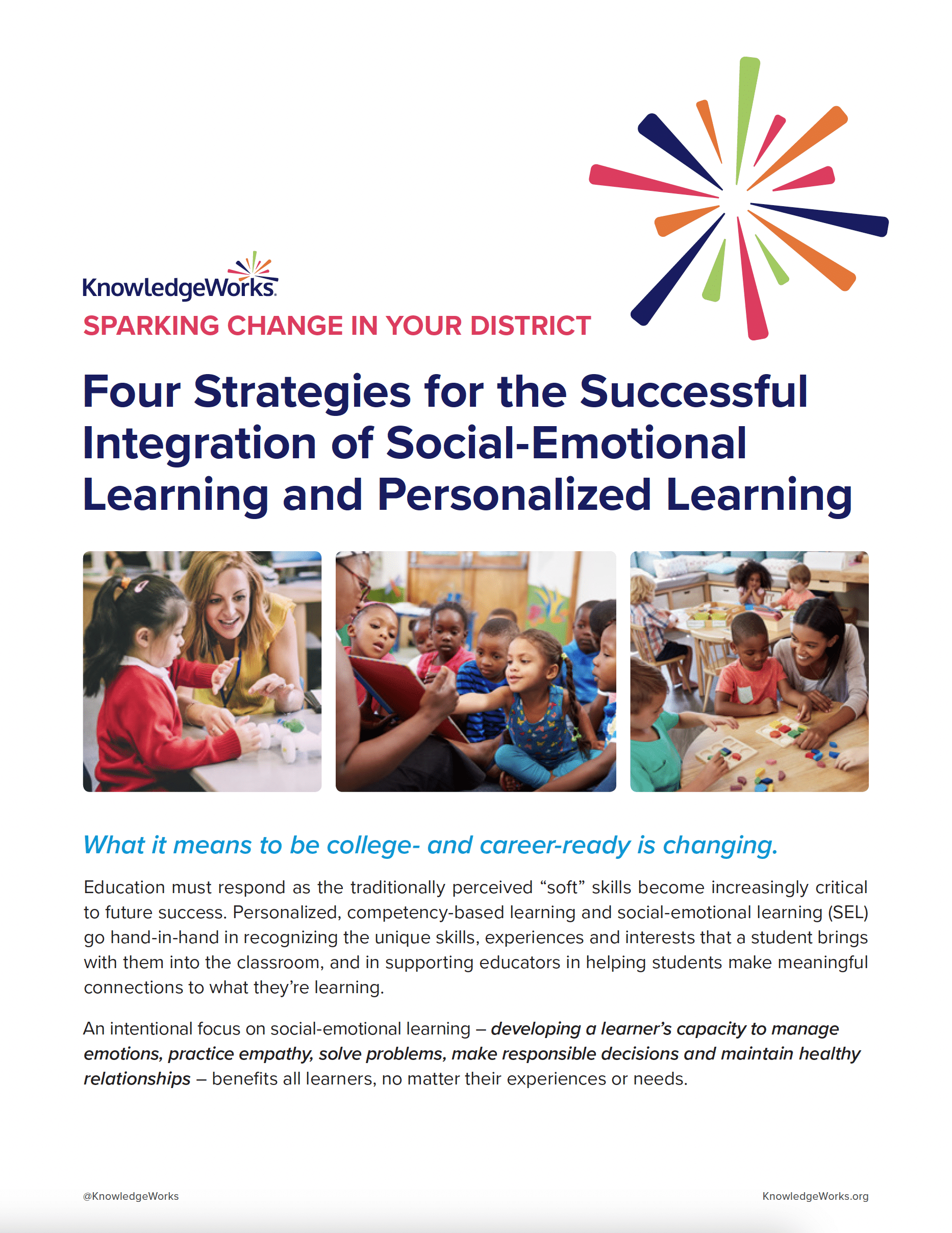 Integrate Social-Emotional Learning and Personalized Learning